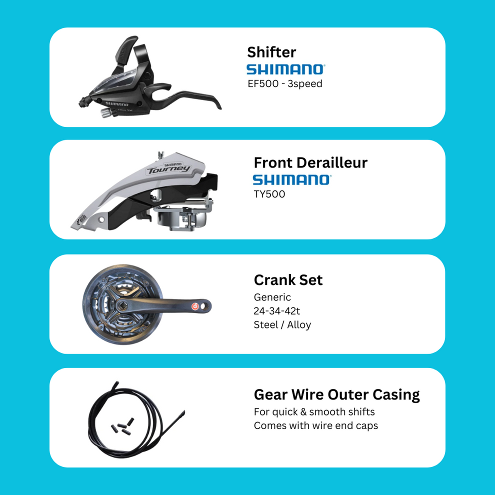 Shimano Front Gear Set Upgrade - 7 to 21 Speed Shimano gear - Omobikes ...