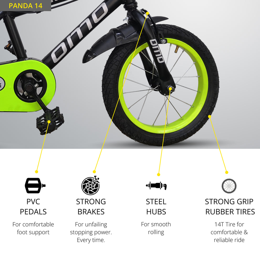 Panda 14 Inch Kids Cycle - Perfect Bicycle for Kids Aged 3-5 Years ...